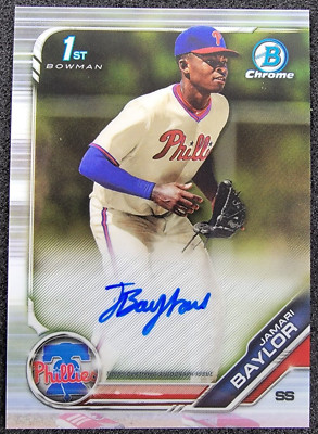 2019 Bowman Draft Chrome AUTO Jamari Baylor #CDA-JB Phillies | eBay