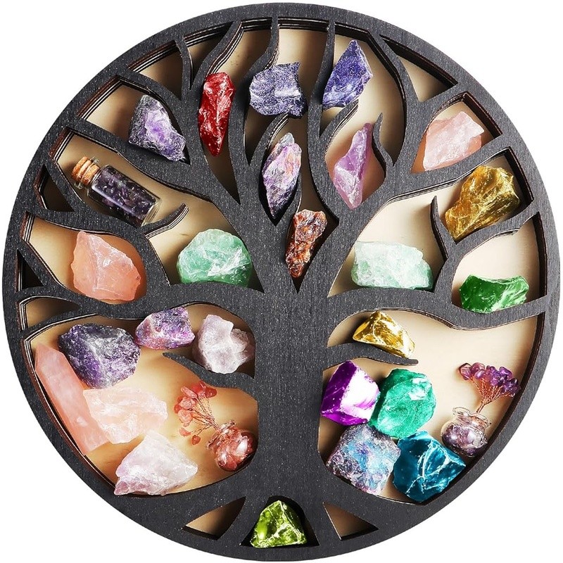 Tree of Life Crystal Display Shelf Wall Decor Crystals Stones ...