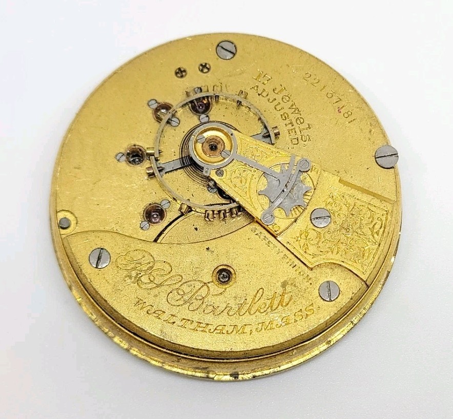 1918 Waltham Model 1883 Grade P.S. Bartlett 17J 18s Pocket Watch ...