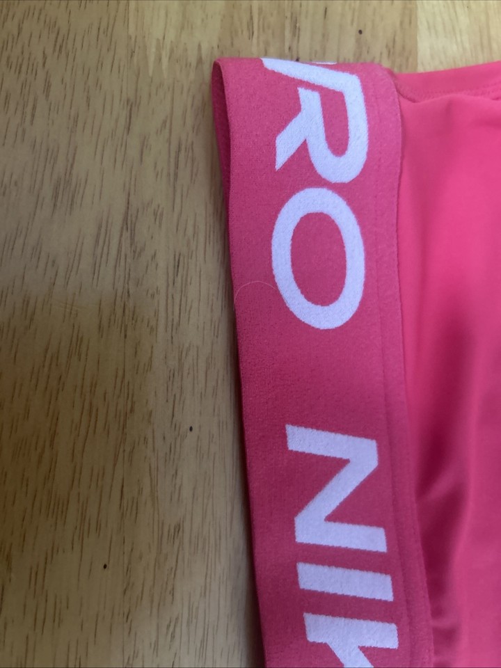 Nike Pro Crop Top Womens Adult Small Dri-Fit Sports Bra Pink Adult ...