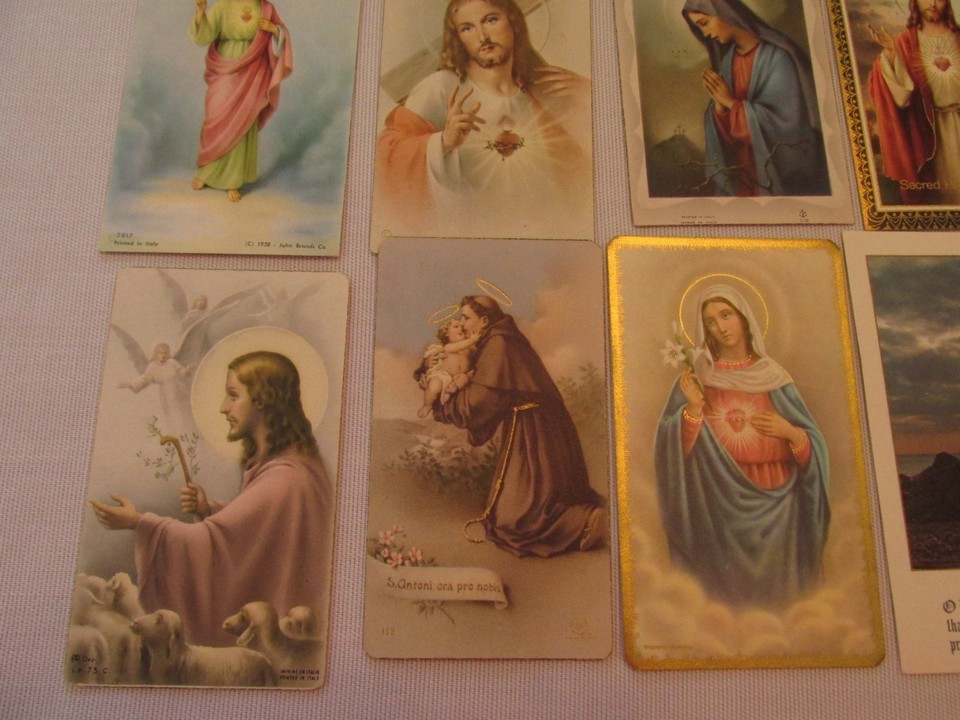 LOT OF 50 VINTAGE CATHOLIC HOLY CARDS FUNERAL MEMORIAL CARDS ALL ...