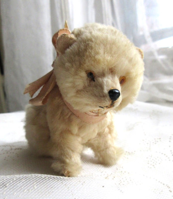 Miniature Antique White Furry POLAR BEAR CUB Figurine Toy | eBay