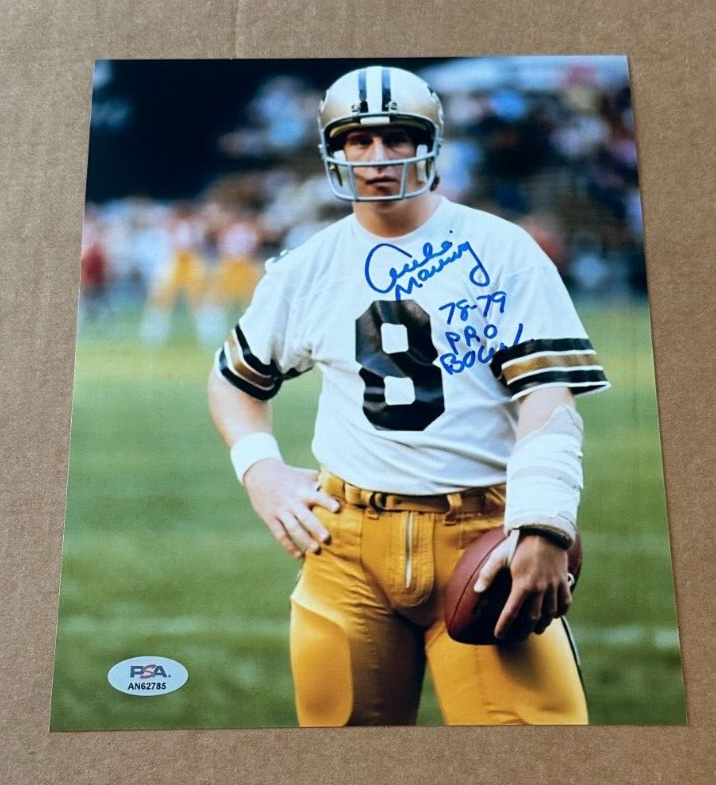 ARCHIE MANNING SIGNED NEW ORLEANS SAINTS 8X10 PHOTO W/78-79 PRO BOWL ...