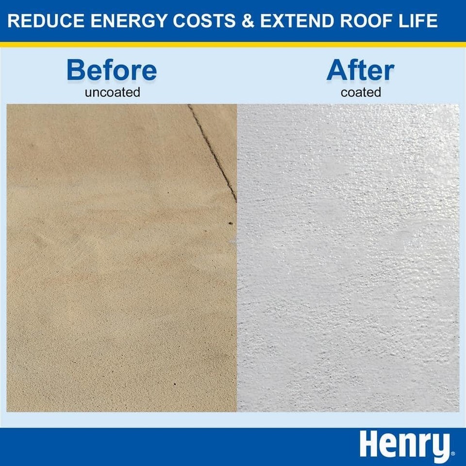 Henry 287 Solar-Flex White Acrylic Elastomeric Reflective Roof Coating ...