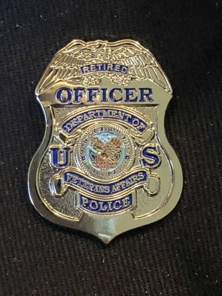 VA Veterans Affairs Police Officer Mini Badge Lapel Pin Silver for sale ...
