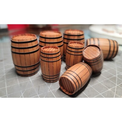 Pear Wood Old Wine Barrel Wooden Ship Model Sailboat Building Cask Kit ...