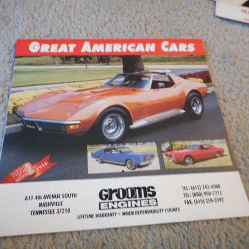 Great American Cars Shop/Garage Calendar 2000 Groom's Engines | eBay