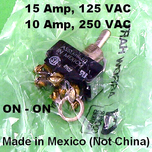 Arrow Hart DPDT Toggle Switch, ON-ON, 15 Amp 125 VAC, 10 A 250 V AC ...