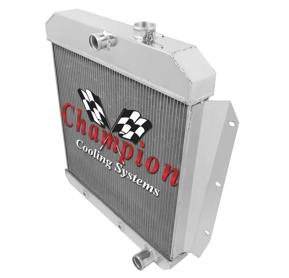 4 Row Jamn Champion Radiator W/ 16" Fan and Shroud for 1955 - 1959 ...