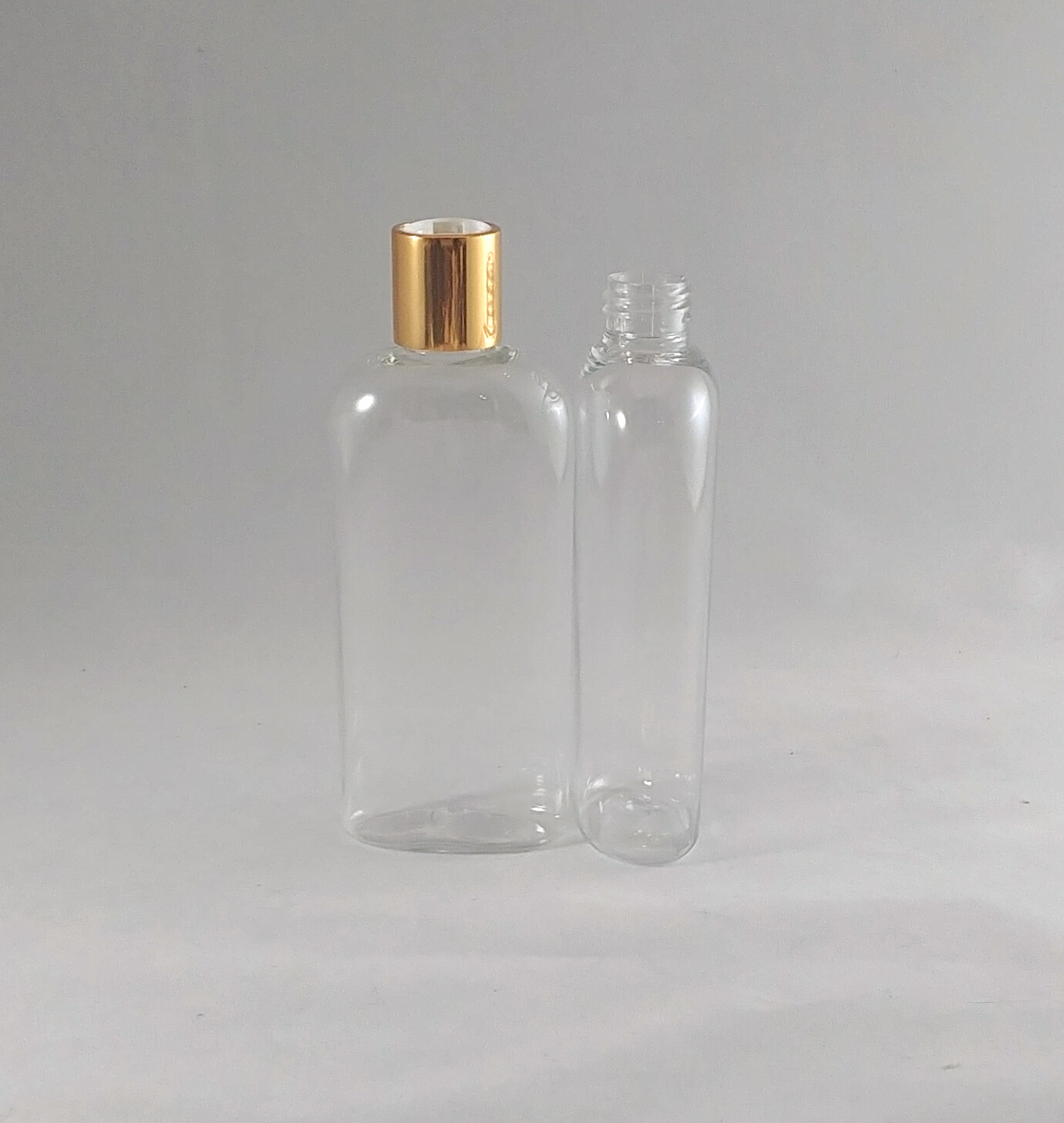 Clear PET 4oz Cosmo Oval Plastic Bottles Cosmoval -You choose lot size ...