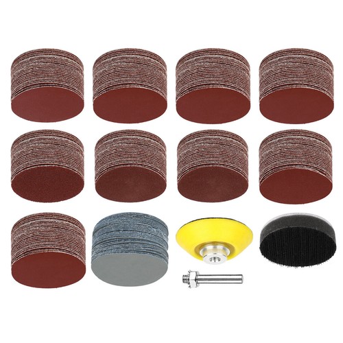 303Pcs 2" Sanding Disc Hook Loop Sander Paper Backer Pad + Drill ...