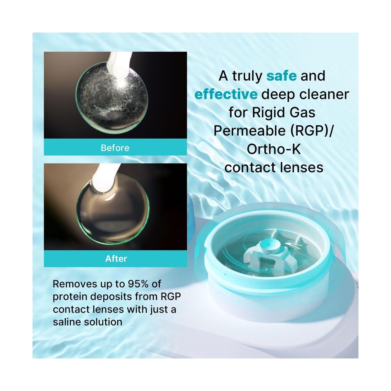 ReO2 RGP Lens Cleaner (White), Fit Rigid Gas Permeable (RGP) and ...