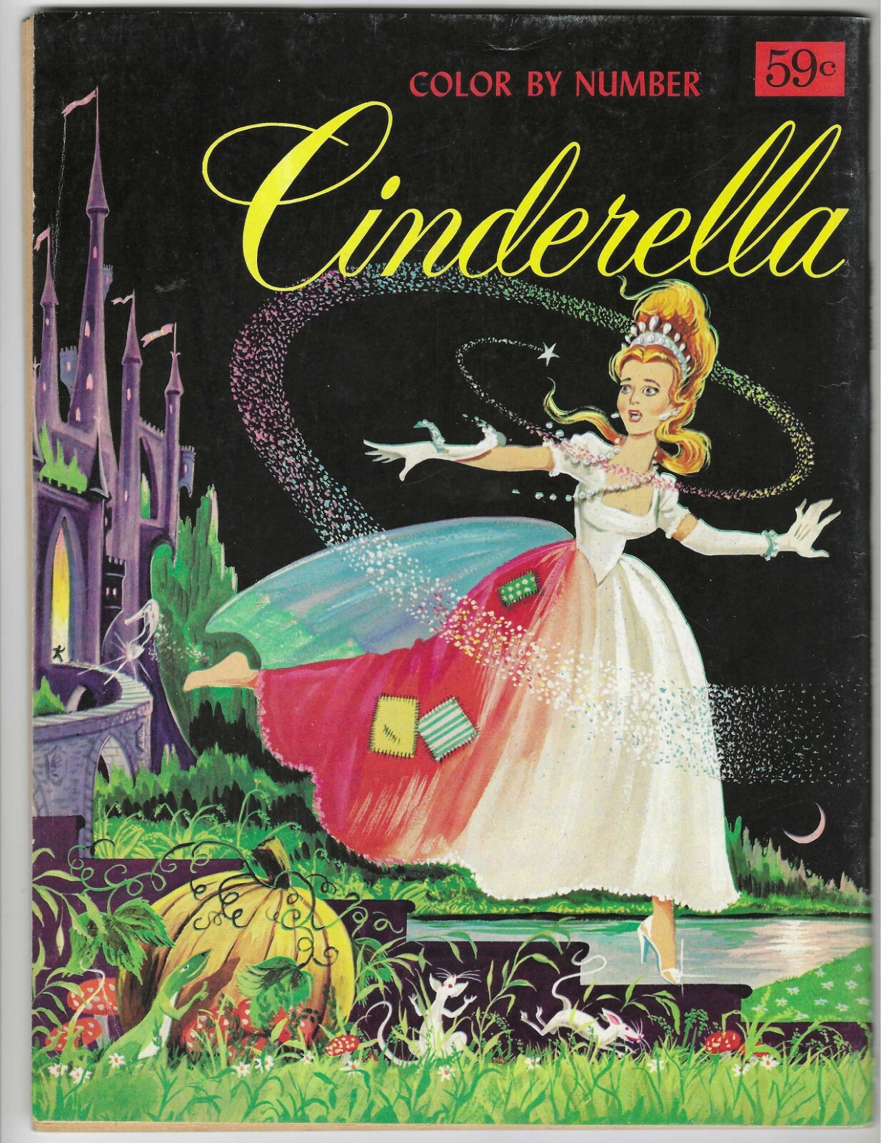 Vintage Cinderella Color By Number Coloring Book -NOT DISNEY | eBay