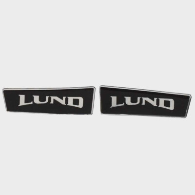 Lund Boat Raised Emblem Decal 2208341 | Sticker Silver Black (Set of 2 ...