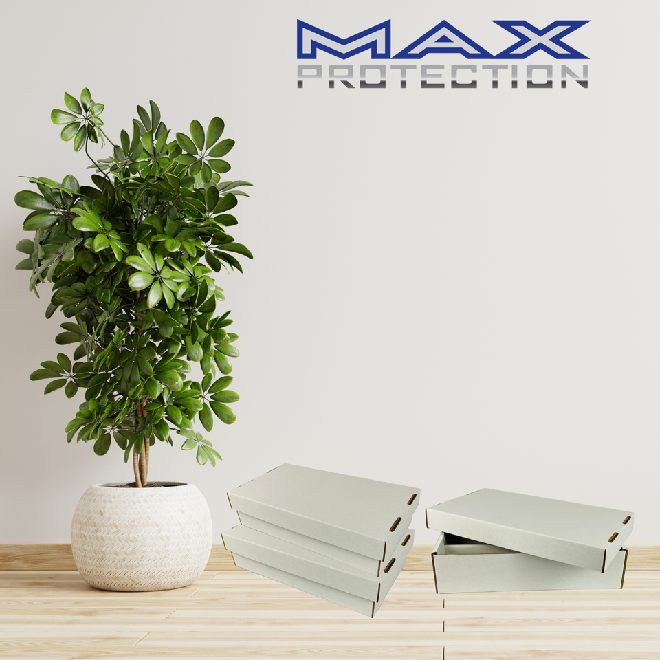 (4) Max Protection Super Shoe Box Card Storage - Durable 3 Row ...