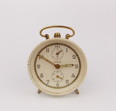 Vintage 1950s Alarm Clock JUNGHANS German White Table Desk Clock | eBay