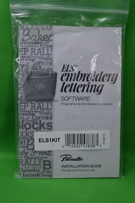 ELS Embroidery Lettering Software,Template & CD Windows XP, Vista,New ...