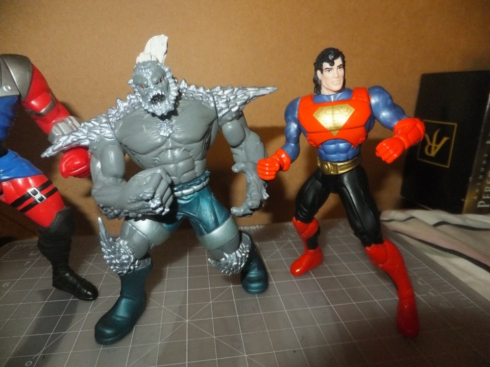 Lot of 3 90s DC comic Action figures Superman, Doomsday and Massacre | eBay