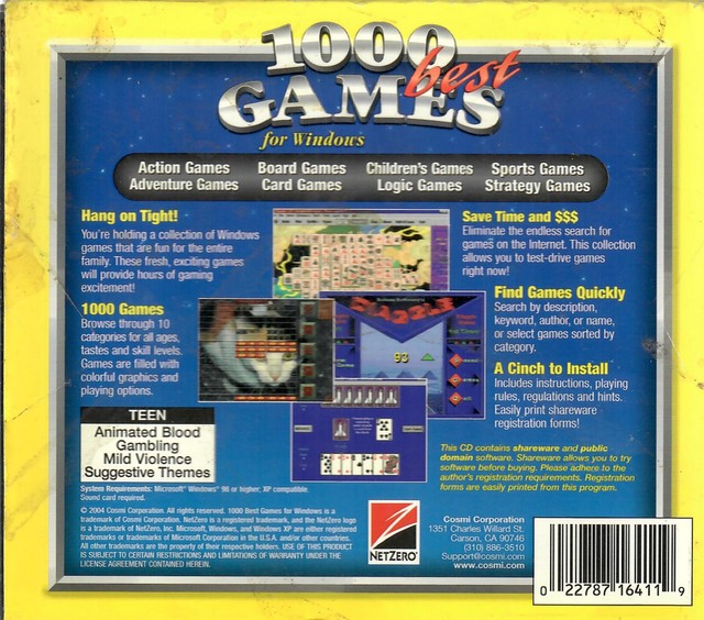 1000 Best Games for Windows (PC, 2003) for sale online | eBay