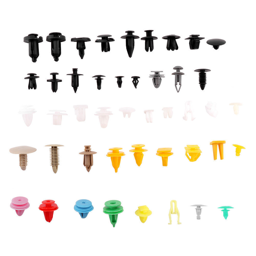 500Pcs Car Retainer Auto Fasteners Push Trim Plastic Clips Pin Rivet ...