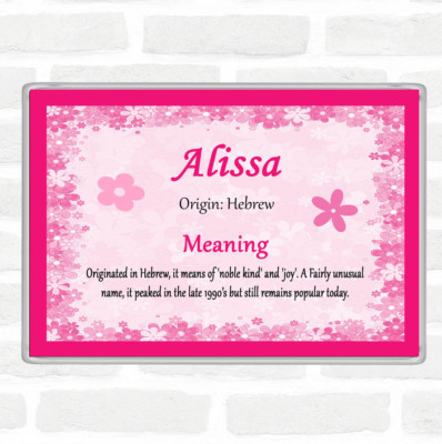 Alissa Name Meaning Jumbo Fridge Magnet Pink | eBay UK