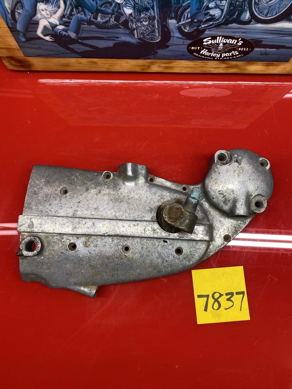 harley ironhead sportster k model tach drive cam cover tachometer kr ...