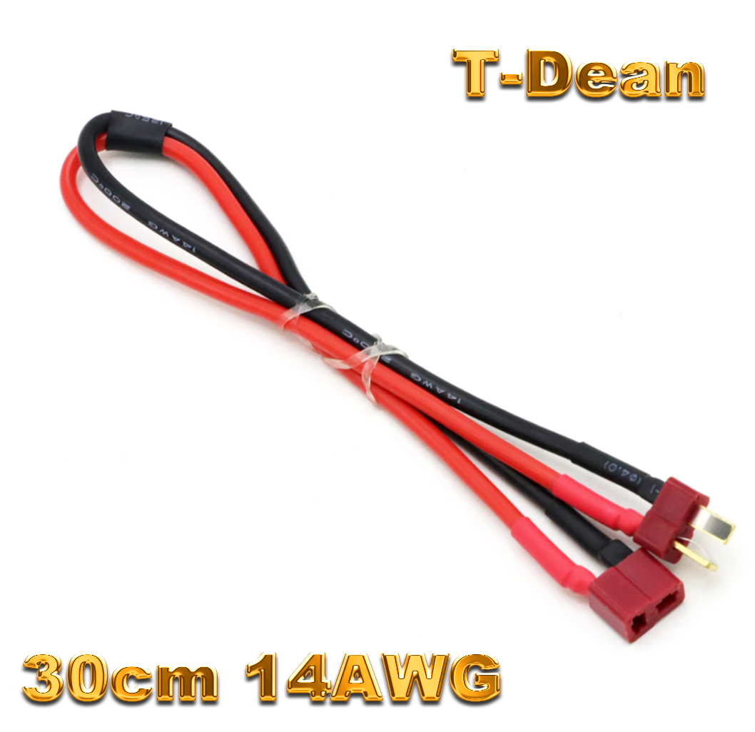 Adapterkabel T-Dean Stecker > Buchse Verlängerung 30cm Kabel 14AWG Lipo ...