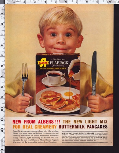 1962 Vintage Print Ad Albers Flapjack Buttermilk Pancake Mix | eBay
