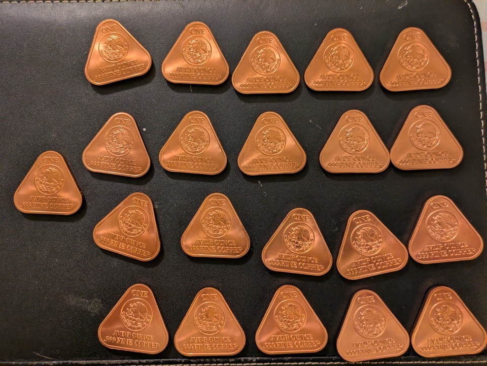 2024 Mexico Libertad Colorized Triangles .999 Fine Copper Tube of 21 BU ...