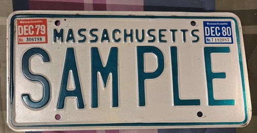 1979 Massachusetts SAMPLE License Plate, Greenie | eBay