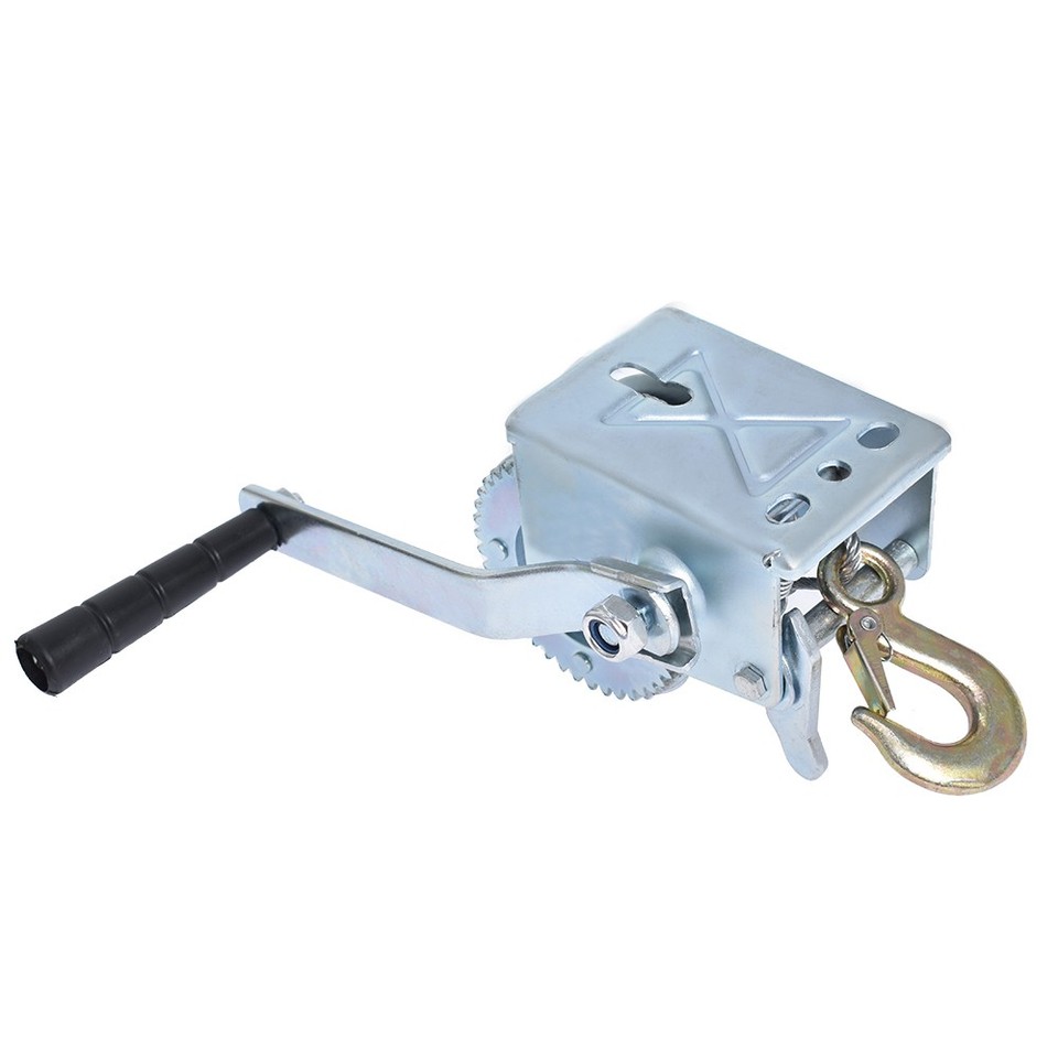 Hand Winch Heavy Duty Steel Cable Crank Gear Winch 600 Lbs For ATV Boat ...