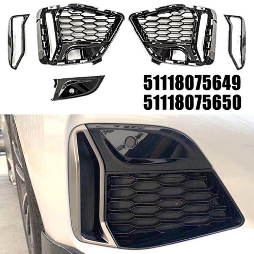 Pair Front Bumper Grille Black Trim for BMW 3' for G20 G21 M340i ...