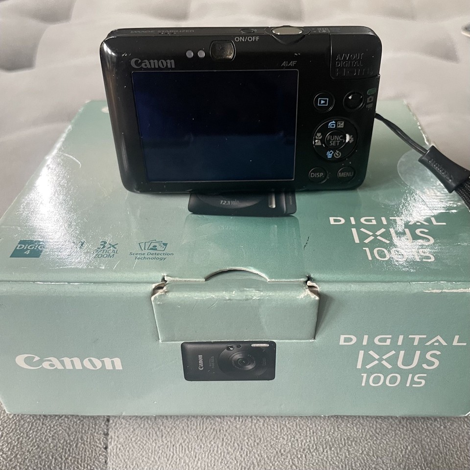 Canon IXUS 100 IS Digital Camera 12MP 3x Optical Zoom 6.4cm Display ...