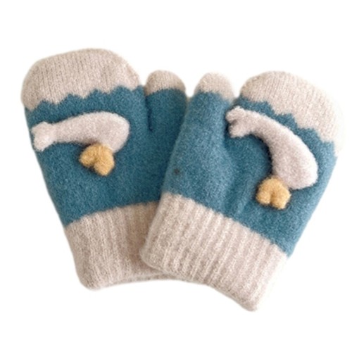 2-6Y Thicken Mitten Kids Winter Kids Mittens Plush Protect from the ...