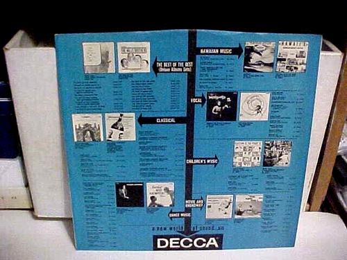 VINTAGE DECCA RECORDS INNER SLEEVE ONLY NO RECORD 12" BLUE | eBay