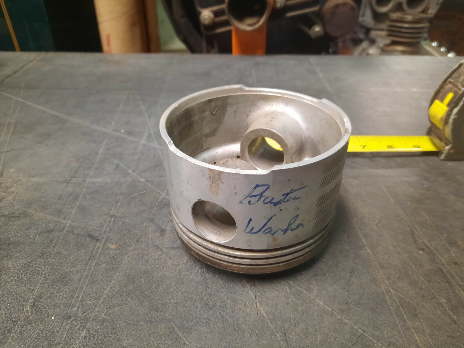 Vintage BUSTER WARKE Autographed Offenhauser Offy Racing Piston Indy ...