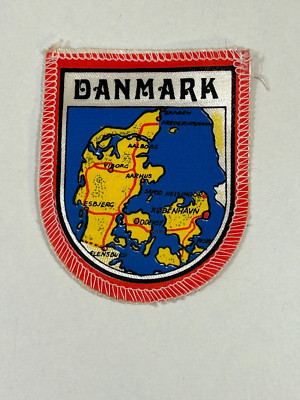 Vintage NEW Denmark Badge Patch Embroidered | eBay