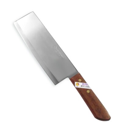 Thai Kiwi Knife No.22 Rectangle Blade Stainless Wood Handle 7.5" Slice ...