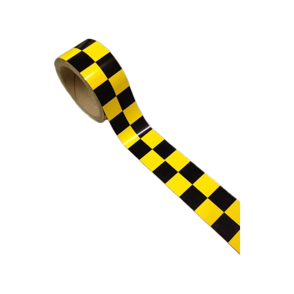 2" x 10 ft Black/Yellow Racing Checker Tape Rally Pattern | eBay