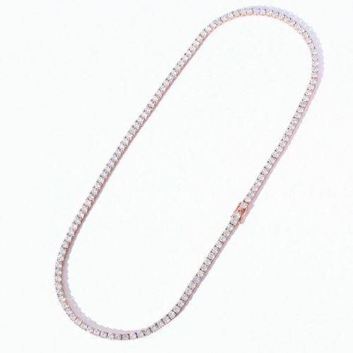 Men Women Bracelet Necklace A9293-4 4mm Tennis Chain Iced Flooded CZ ...