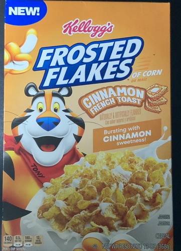 Frosted Flakes of Corn Cinnamon French Toast Cereal 13 oz Kellogg's for ...