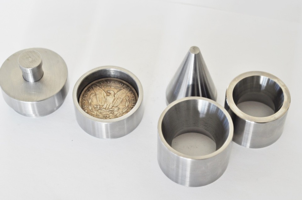 Beginners set 1/2" Tool Coin Ring for 4 US COINS Dollar CENTER PUNCH ...