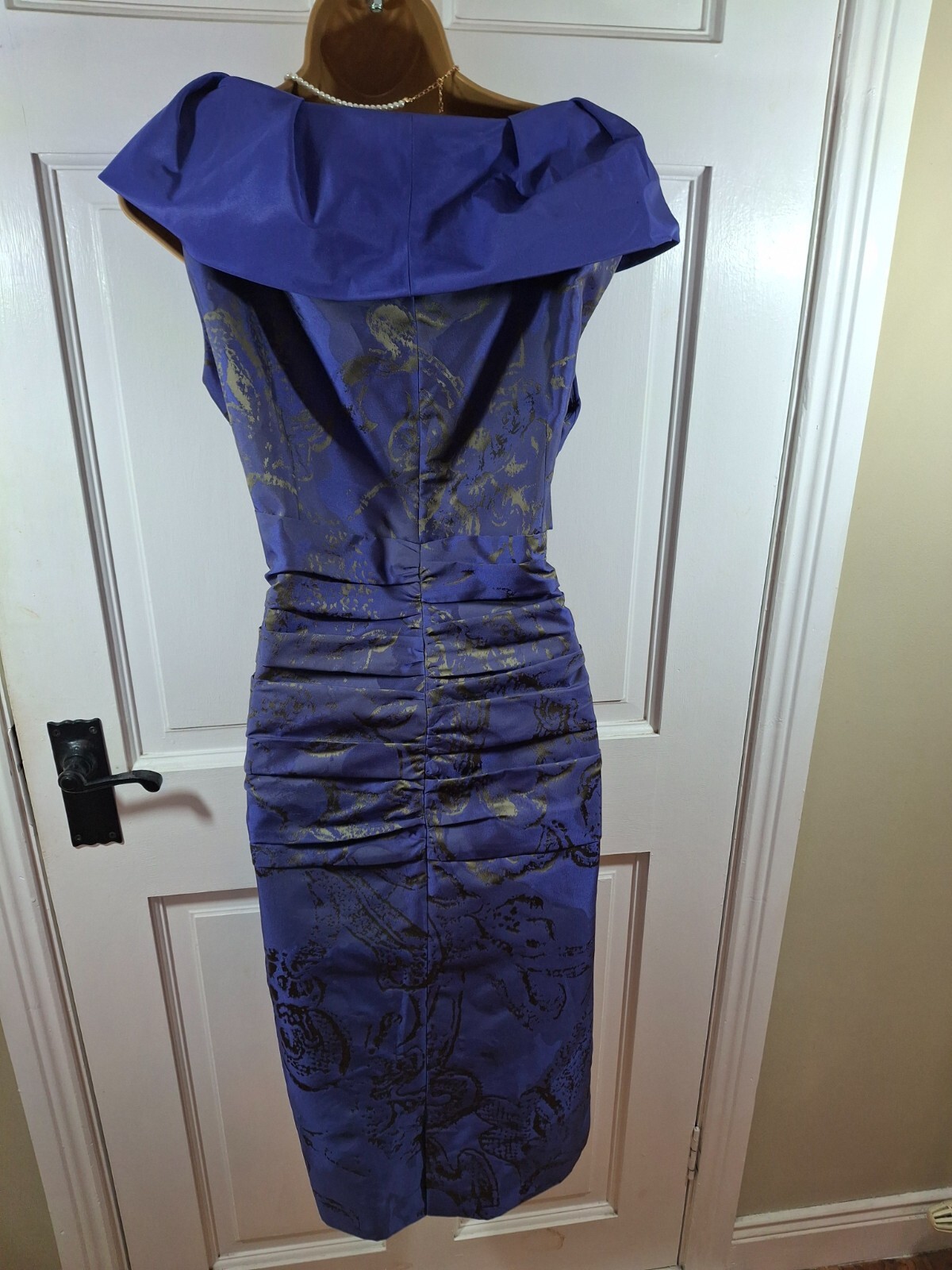 Presen De Luxe Gold & Purple Floral Mother Of Bride Outfit, UK 16 18 ...