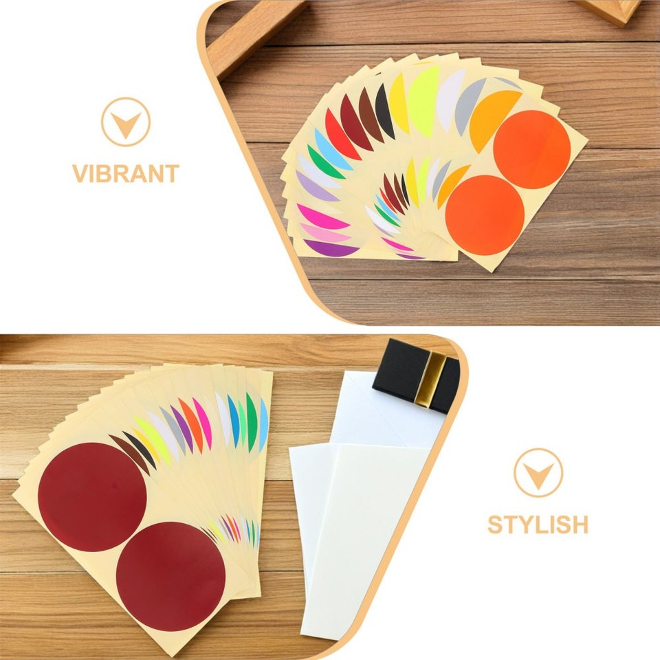 60 Sheets 4 Inch Color Coding Sticker Color-coding Labels Stickers ...