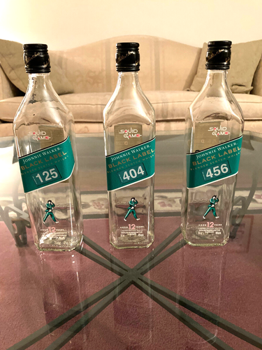 Johnnie Walker Black Label "Squid Game" 750ml Bottles (Empty) Lot Of 3 ...