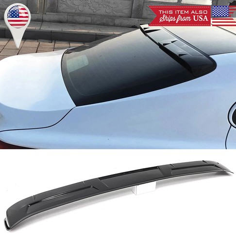 Roof Spoiler Gloss Black Vortex Generator Shade Deflector For 18-22 ...