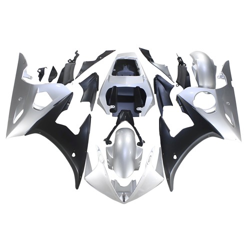 ABS Fairing for YZF R6 2003 2004 2005 Yamaha Silver Black Injection ...