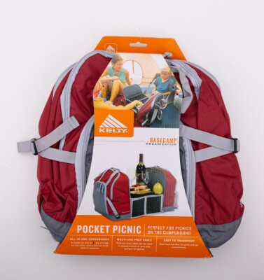 KELTY Portable Pocket Picnic Table Backpack Cooler Bag Hiking Camping ...