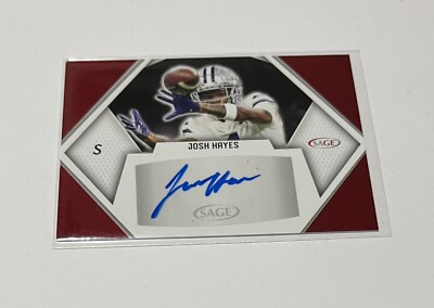 Josh Hayes Rookie 2023 SAGE Autograph Red #A-JH4 Auto RC Wildcats ...