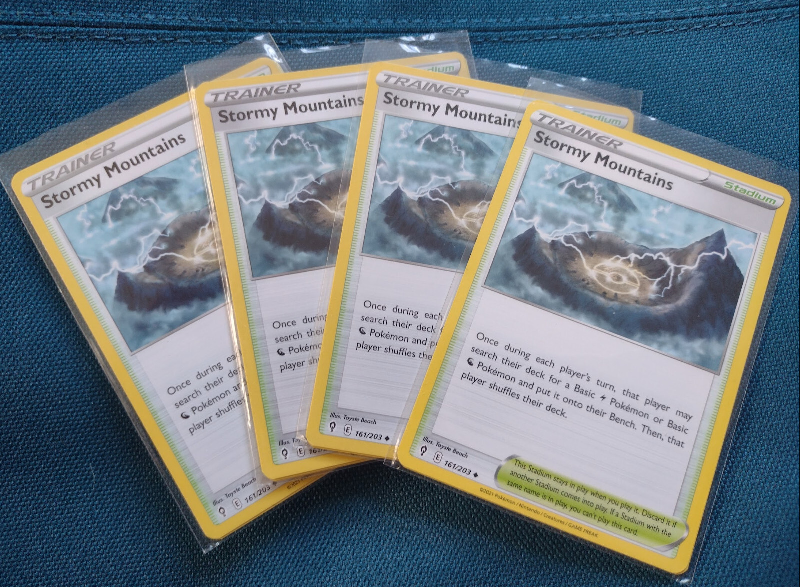 Pokemon Card Stormy Mountains Evolving Skies Deck Staple EVS161 NM Play ...